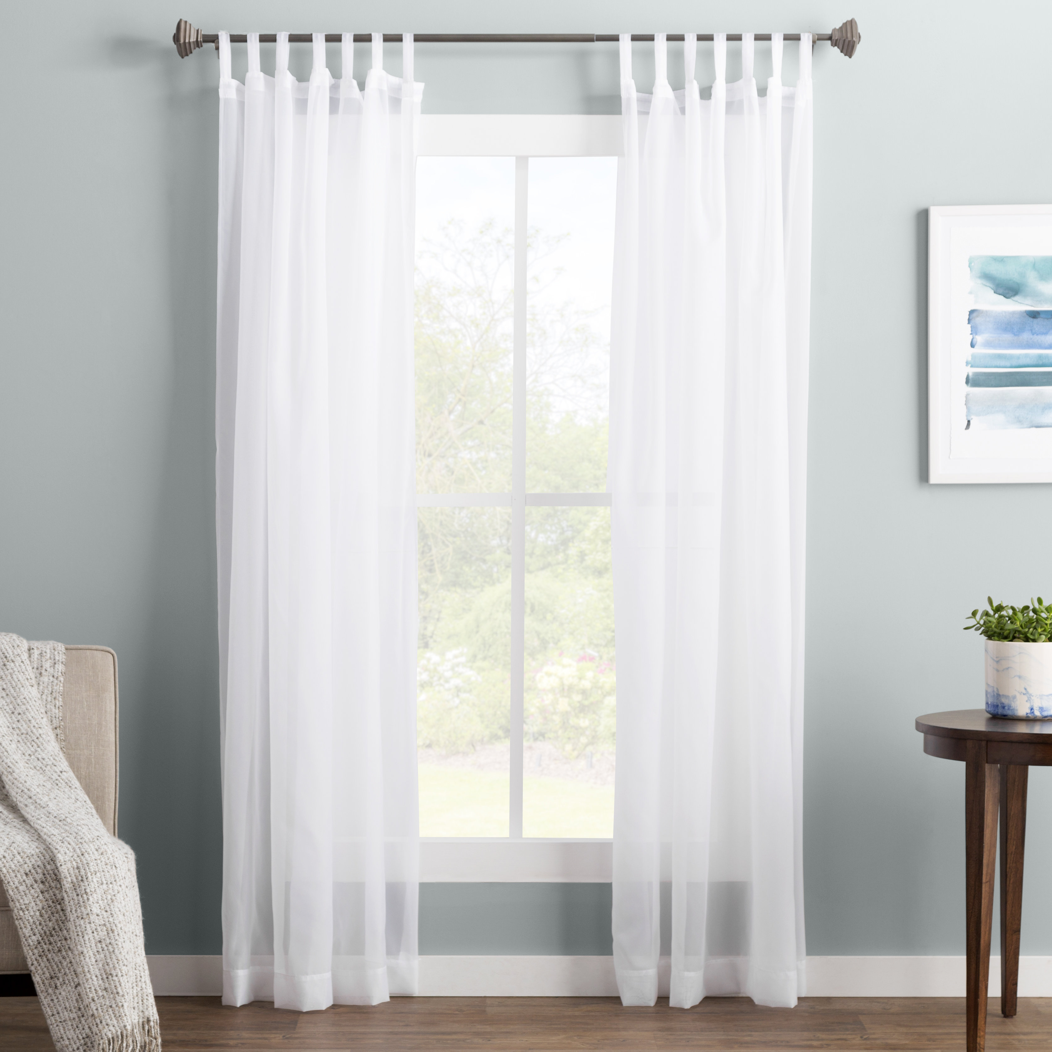Wayfair Basics Sheer Tab Top Curtain Panel Reviews Wayfair